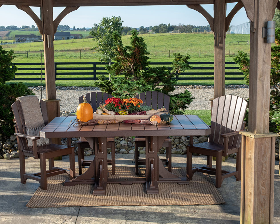 4' x 6' Rectangular Table Set #1 Table, 2 Regular, 2- Captain Chairs ...